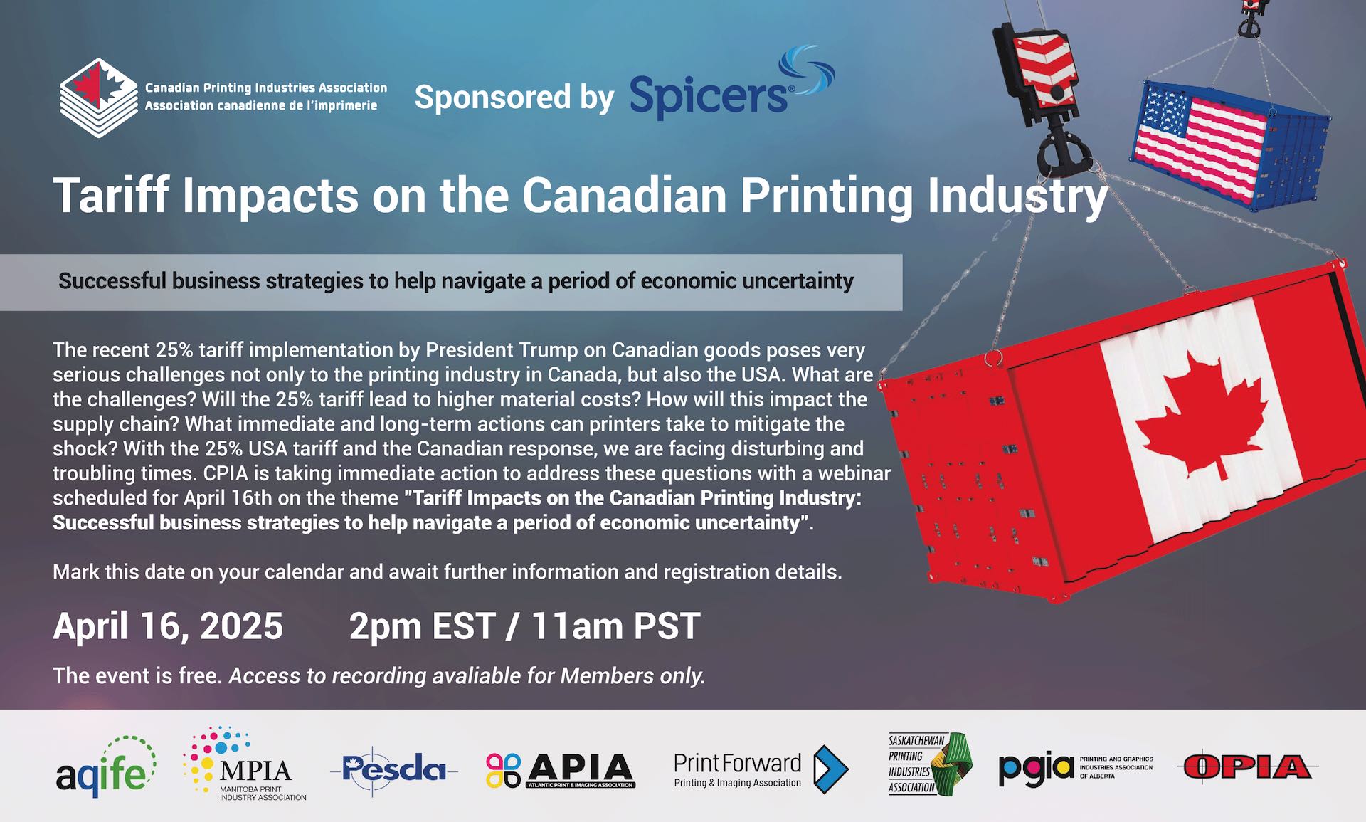 Canadian Printing Industries Association Event: Tariff Impacts on the ...