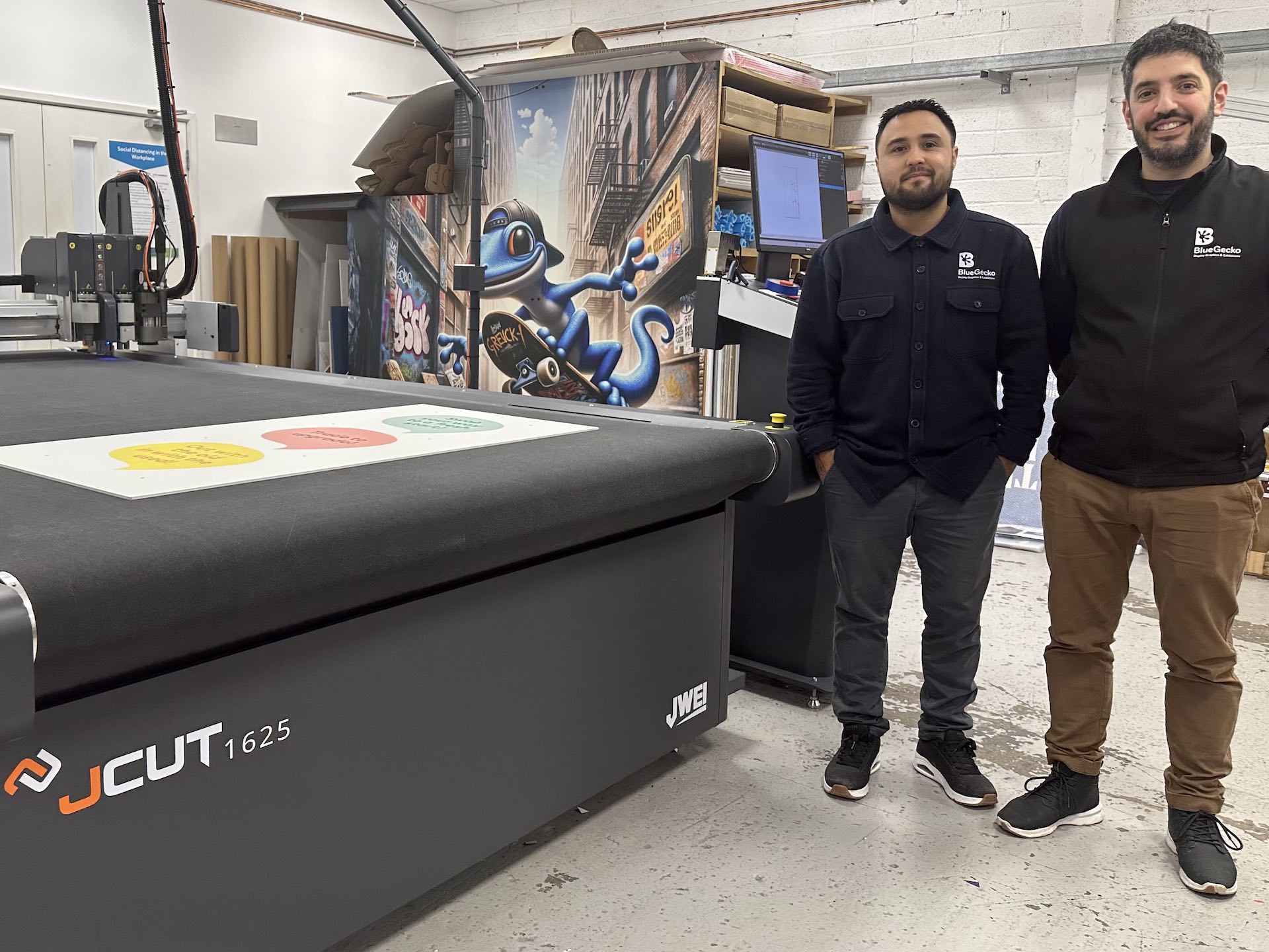 Blue Gecko Boosts Productivity and Sustainability with the JWEI JCUT-1625 Digital Cutting Table ...