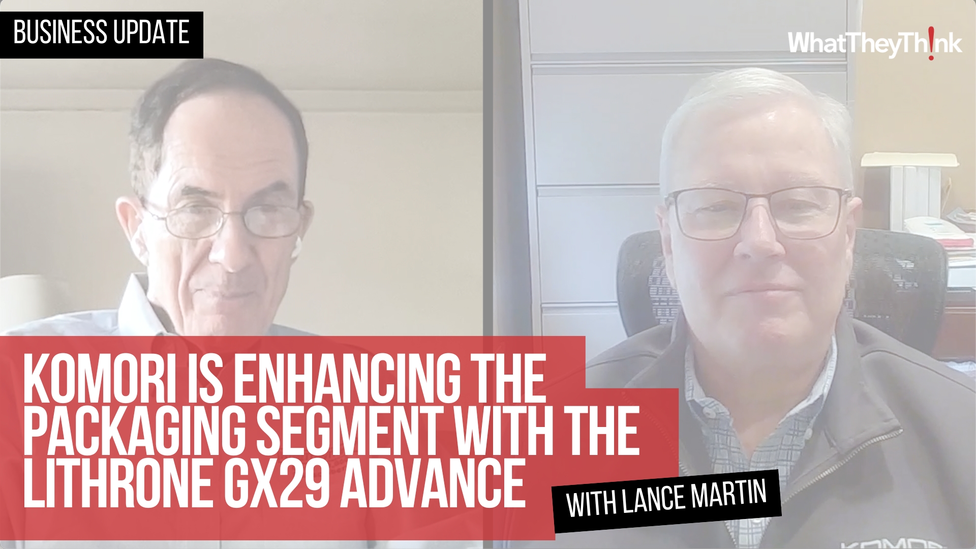 Lance Martin on Komori's Lithrone GX29 Advance Offset Press - WhatTheyThink